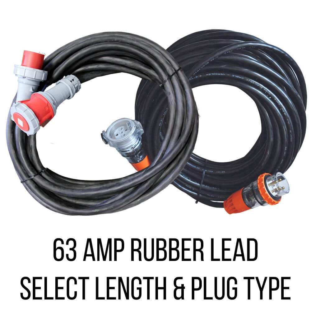 Heavy Duty Extension Leads in 63A - 415V in 56 Series or CEE